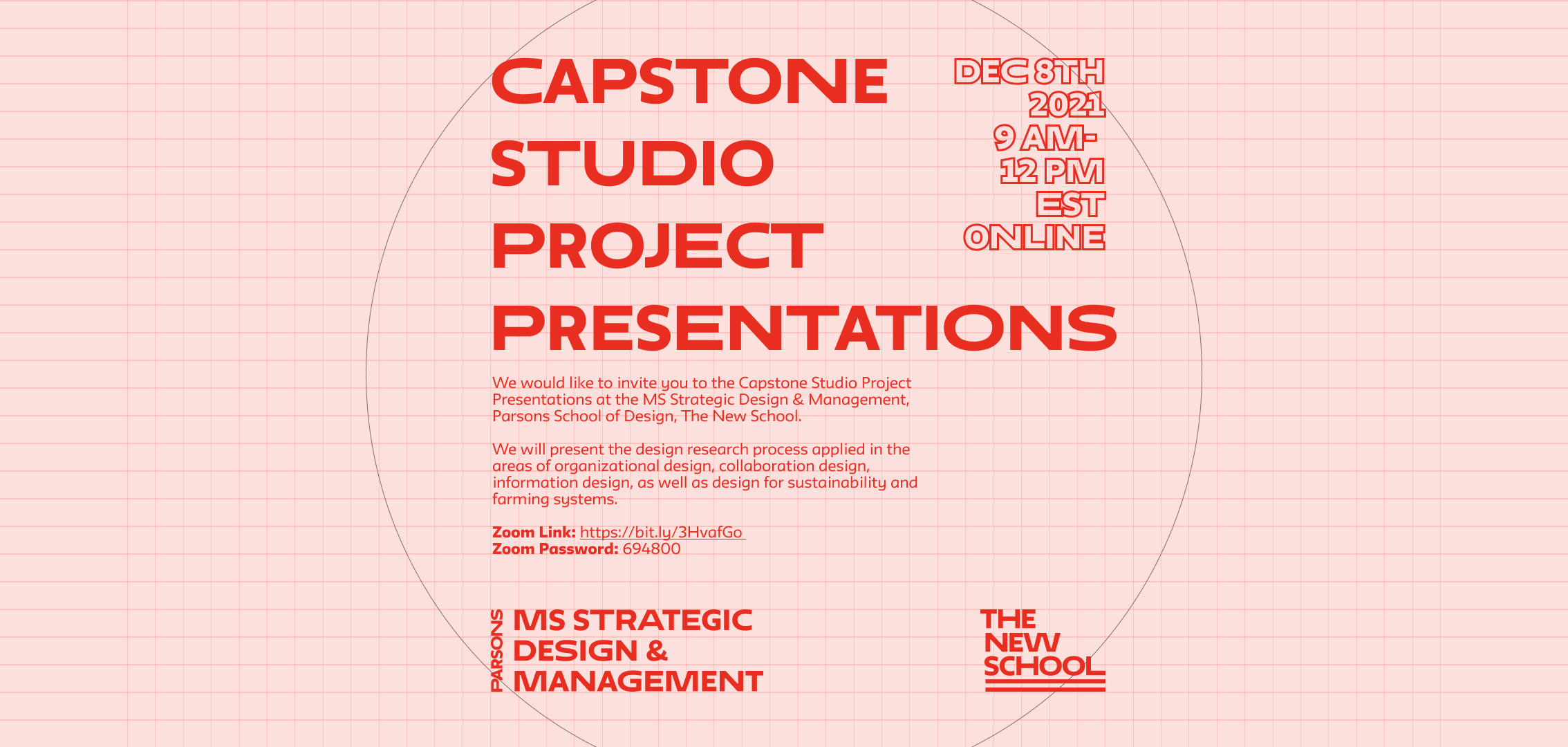 MS SDM | Invite | Capstone Studio Project Presentation - MS Strategic Design & Management