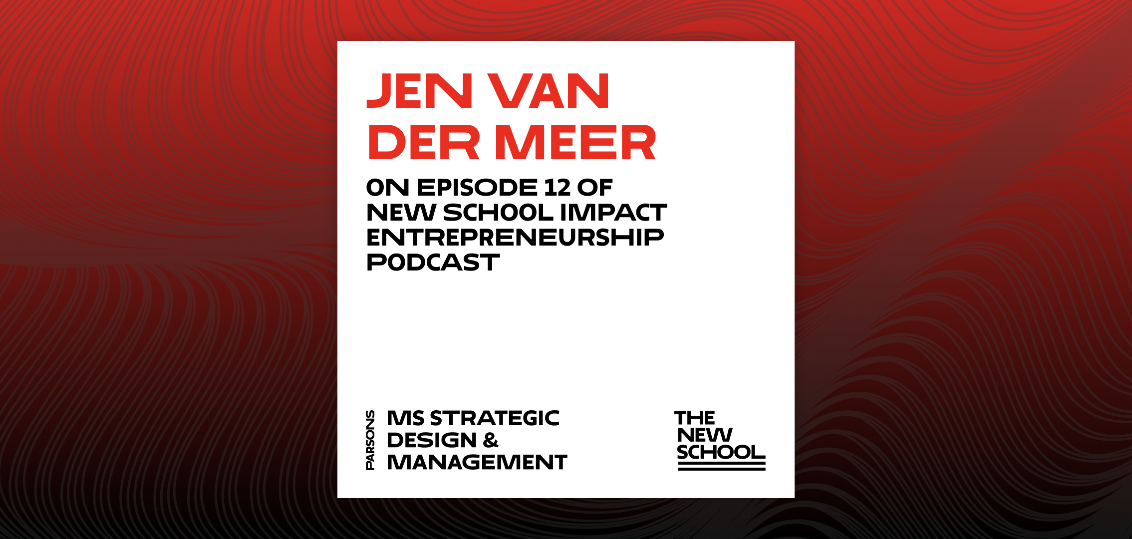 MS SDM | Jen van der Meer on Episode 12 of New School Impact ...