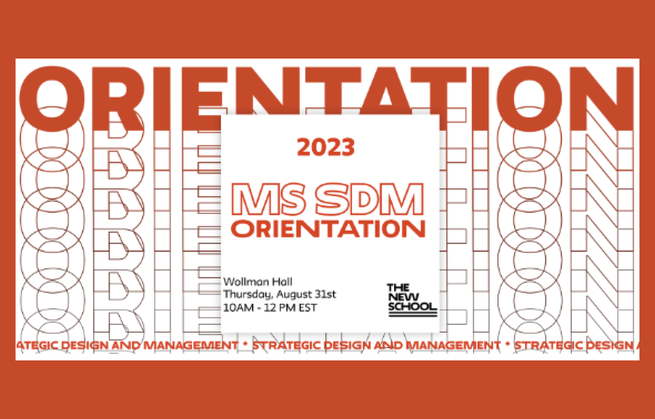MS SDM | MS SDM First-Year Orientation - MS Strategic Design & Management